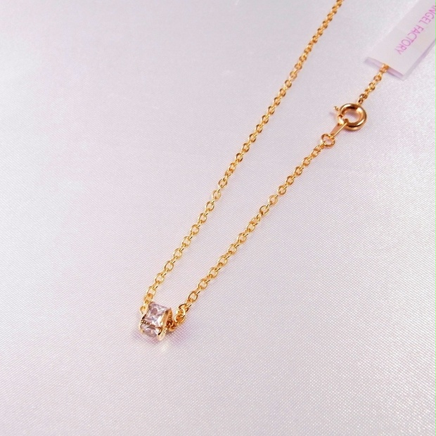 ネックレス K16GP プリティスクエア キュービックジルコニア ANGEL FACTORY lalalady-243 - lalalady ...