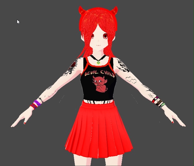 vroid devil child out preset dl - skates99 - BOOTH