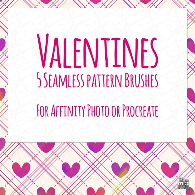 ハート柄パターンブラシ Affinity Photo・Procreate用 - m :) - BOOTH