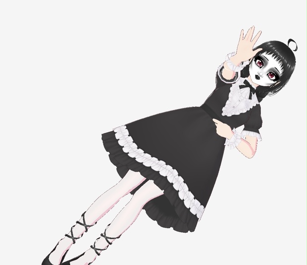 Basic Goth makeup - magicalraccoon - BOOTH