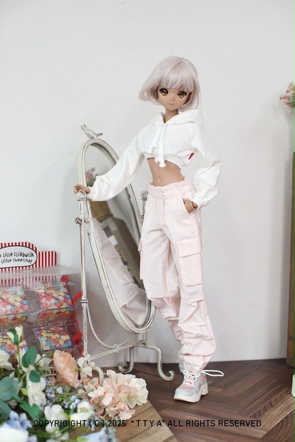 SD13 Girl Smart Doll Cargo jogger pants - Pink - ttya - BOOTH