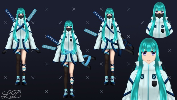 [For Rigging] Model Vtuber - itsdynaa - BOOTH