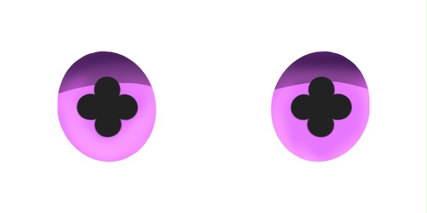 VRoid Eye Texture: Pink 4 Leaf Clover - Kiza's collection of assets - BOOTH