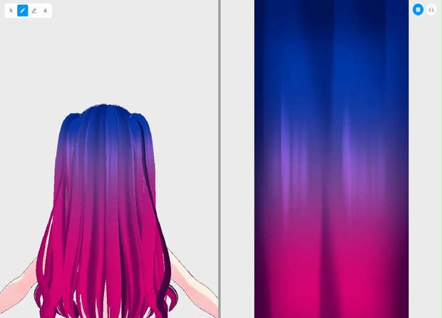 Pride hair textures - Yumi Li Vroid - BOOTH