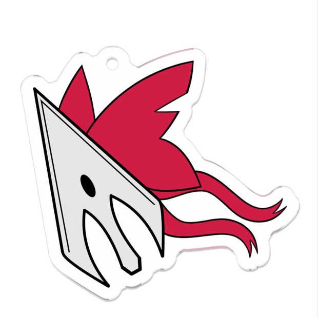 Vaggie Spear Bow Keychain - rosiedoecustoms - BOOTH