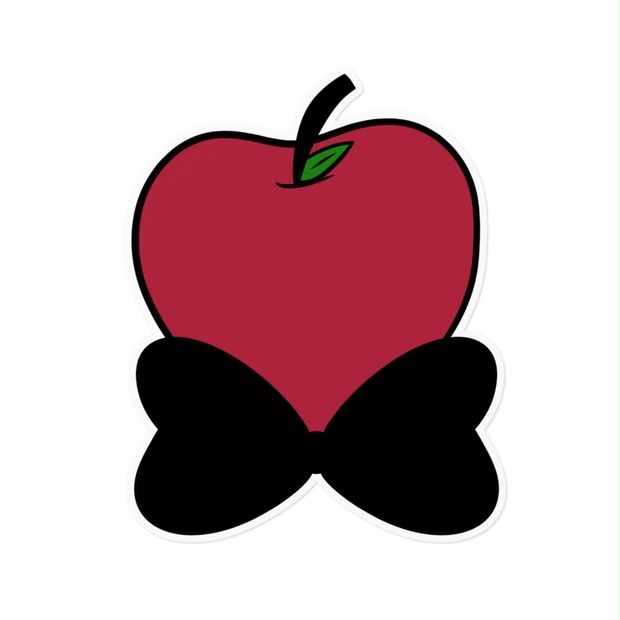 Charlie Apple Bowtie Sticker - rosiedoecustoms - BOOTH