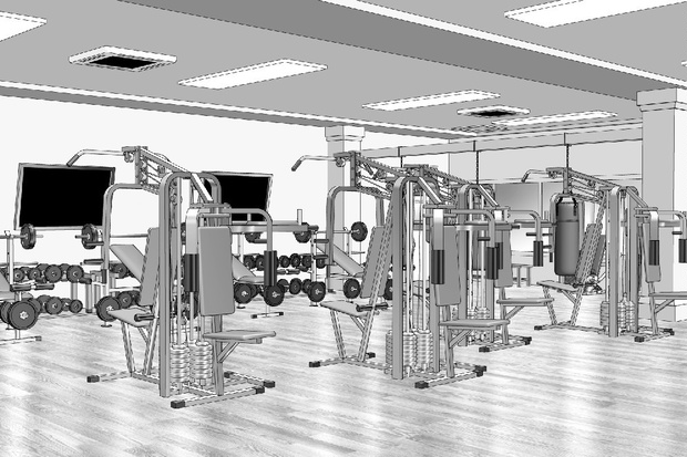 漫画背景 スポーツジム03 - alumin2 - BOOTH