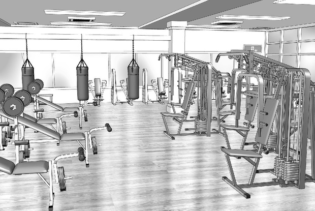 漫画背景 スポーツジム04 - alumin2 - BOOTH