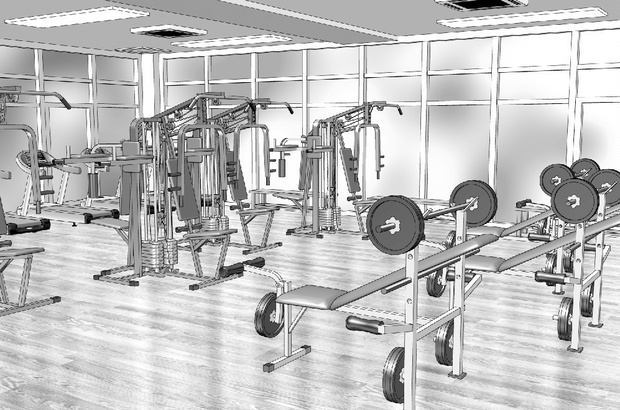 漫画背景 スポーツジム05 - alumin2 - BOOTH