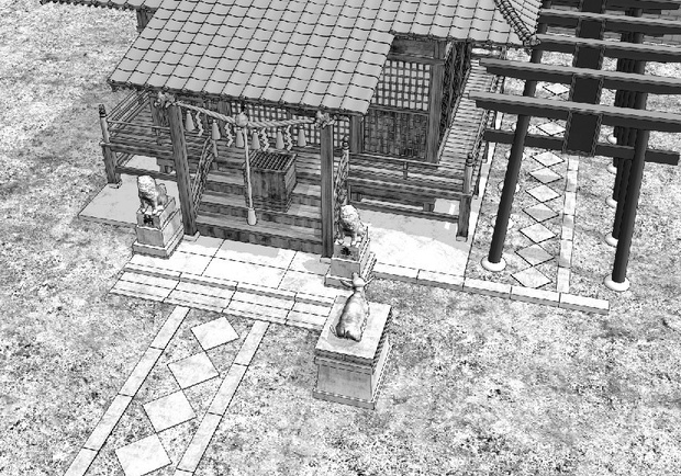 漫画背景 神社06 - alumin2 - BOOTH