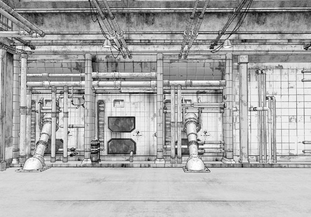 漫画背景 工場02 - alumin2 - BOOTH