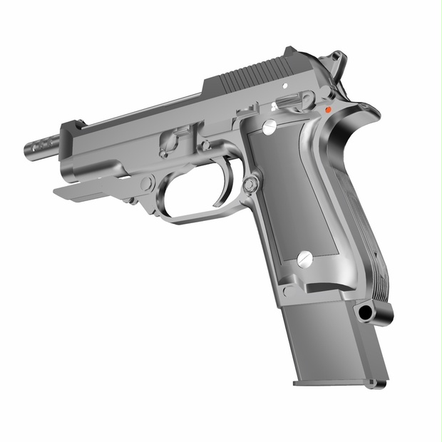 3Dモデル ベレッタ M93R - alumin2 - BOOTH