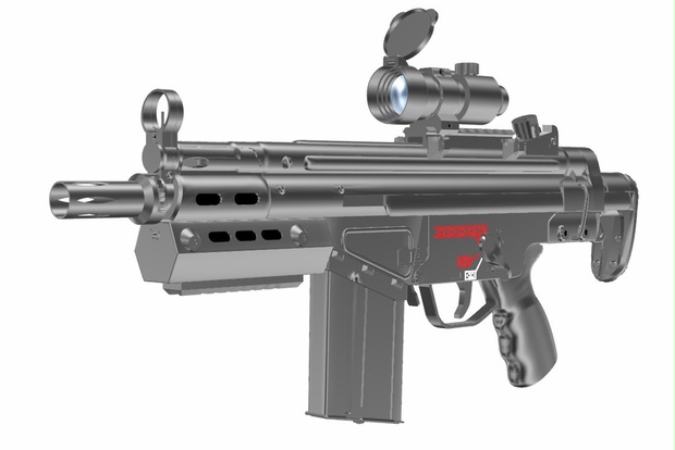 3Dモデル 機関銃 G3SASHC - alumin2 - BOOTH