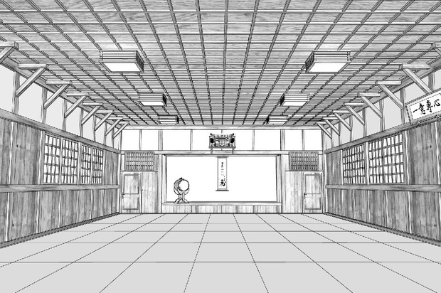 漫画背景 道場01 - alumin2 - BOOTH
