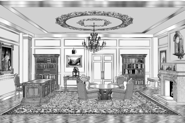 漫画背景 洋間14 - alumin2 - BOOTH