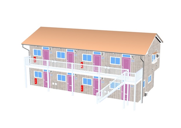 3Dモデル アパート01 - alumin2 - BOOTH