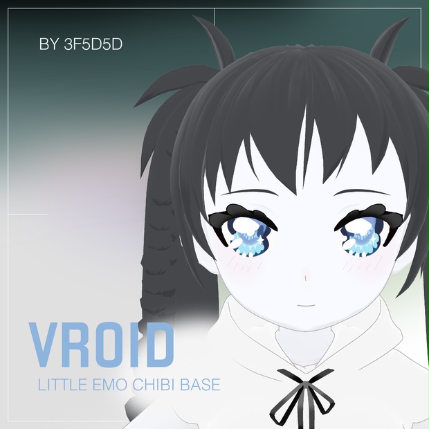 Free Chibi Emo Avatar Base for VRoid - 3f5d5d - BOOTH