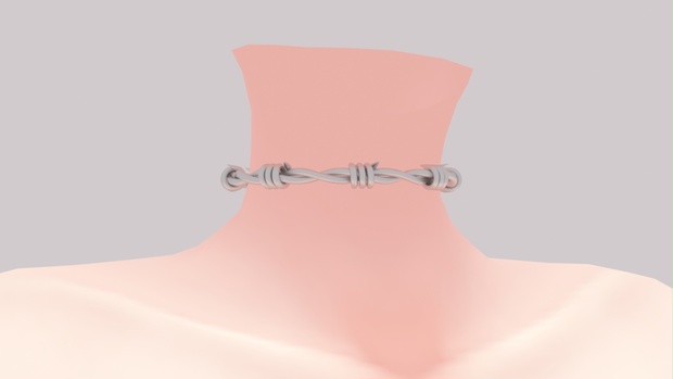 barbed wire collar for vrc *free* - daih - BOOTH