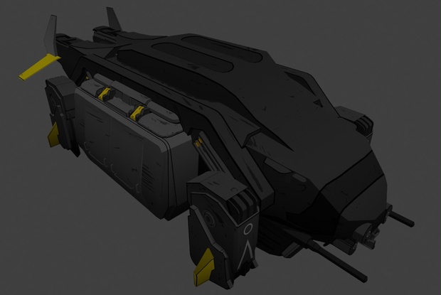 Cell Shaded Militech Manticore - Danger Noodle Animations - BOOTH