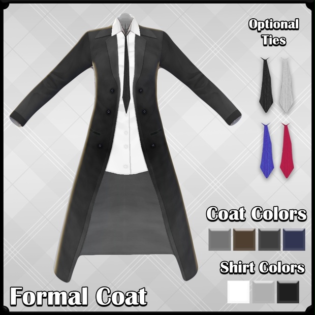 【VRoid】 Formal Coat - The Moe Train - BOOTH
