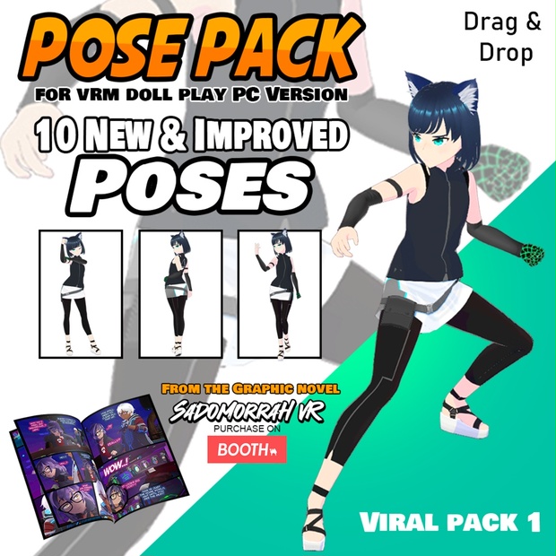 PosePack | Viral | Pack 1 - SadoMorrahVR | Metaverse Series - BOOTH