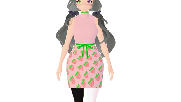 VROID Strawberry pencil skirt dress - pepperehh - BOOTH
