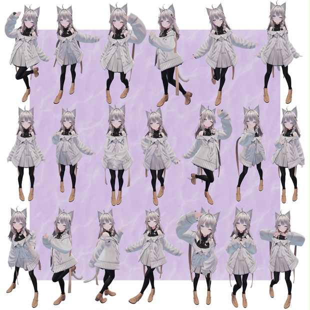 アイドリングポーズアニメーション20種セット - てんてん店 - BOOTH