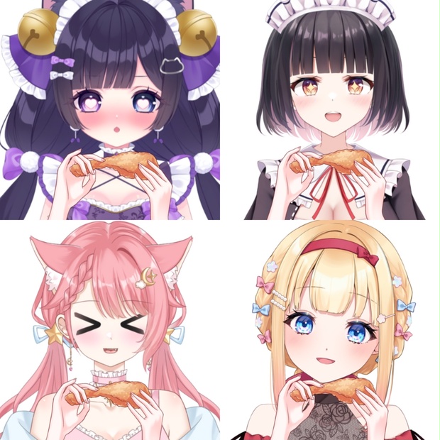 Vtuber素材-フライドチキン−イラストデータ＋商用利用権 - すやすや - BOOTH