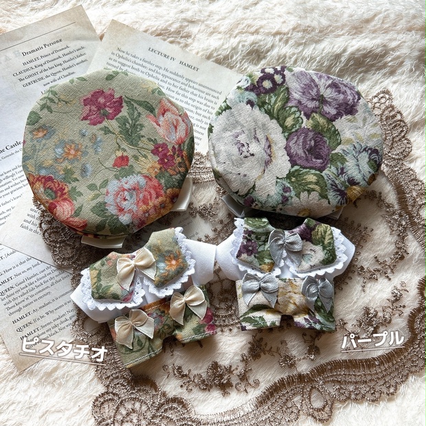 アンティークなベレー帽とサロペットセットS5 - Ymym - BOOTH