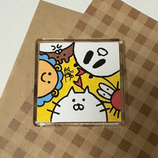 原画マグネット「チラッ☆フレンズ」 - ゆる〜い落書きねこちゃんフレンズのネットショップ - BOOTH