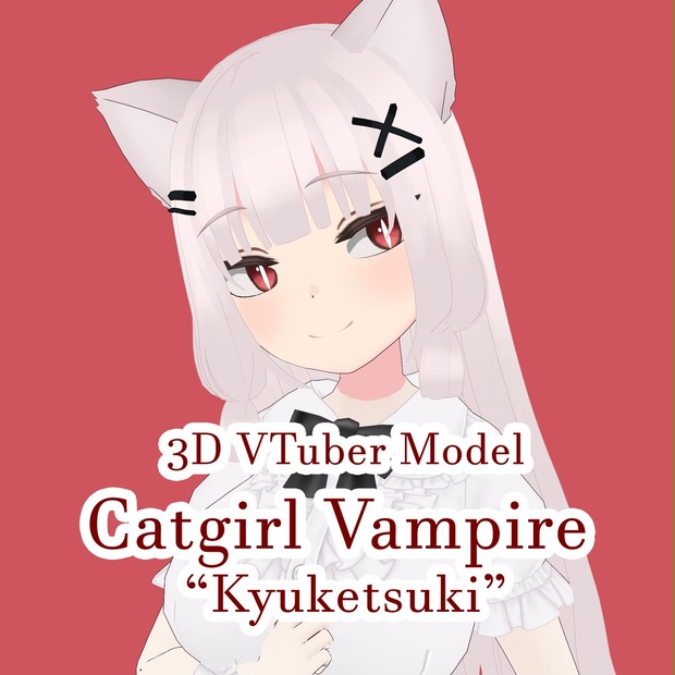 3D VTuber Model Catgirl Vampire "Kyuketsuki" VRoid - VTuber Models - BOOTH