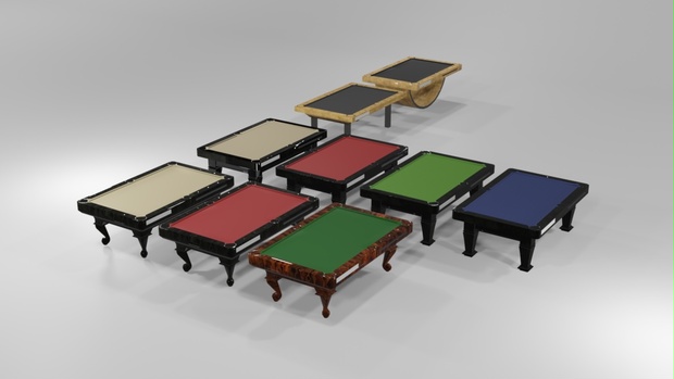 VRChat Pool Tables for VRCBilliards Prefab - spookyghostboo - BOOTH