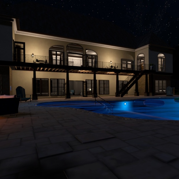 VRChat Mansion Suburban Lake House SDK3 - spookyghostboo - BOOTH