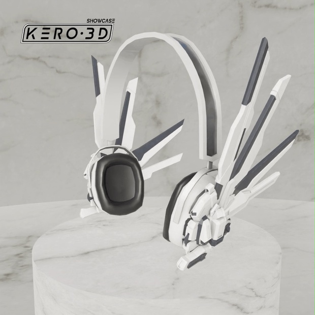 Hibiki - Cyberpunk Headphones - Rigged VRChat Accessory - Kero's 3D ...