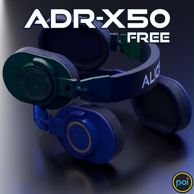 ADR-X50 Headphones 3D Model - 4liceD - BOOTH