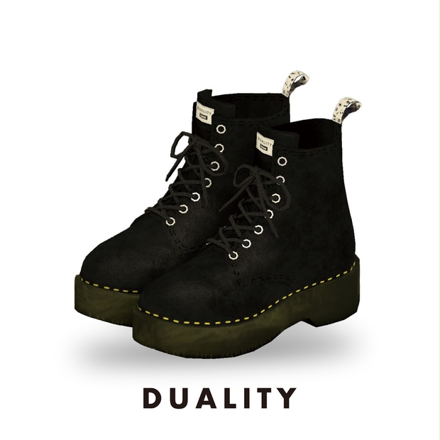 【ブーツ】High-Sole Boots 【VRChat】 - 𝗗𝗨𝗔𝗟𝗜𝗧𝗬 - BOOTH