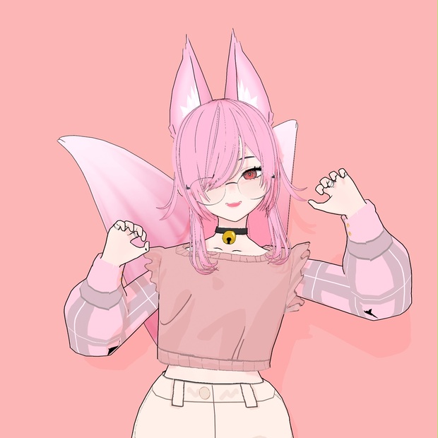Pink Avatar Adoptable (VRM) - feinkido - BOOTH