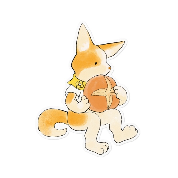 Corgi eating bread Stickers - sammy-games - BOOTH