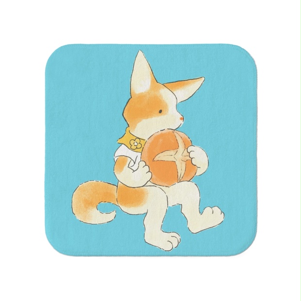 Bread-eating Corgi hand towel - sammy-games - BOOTH