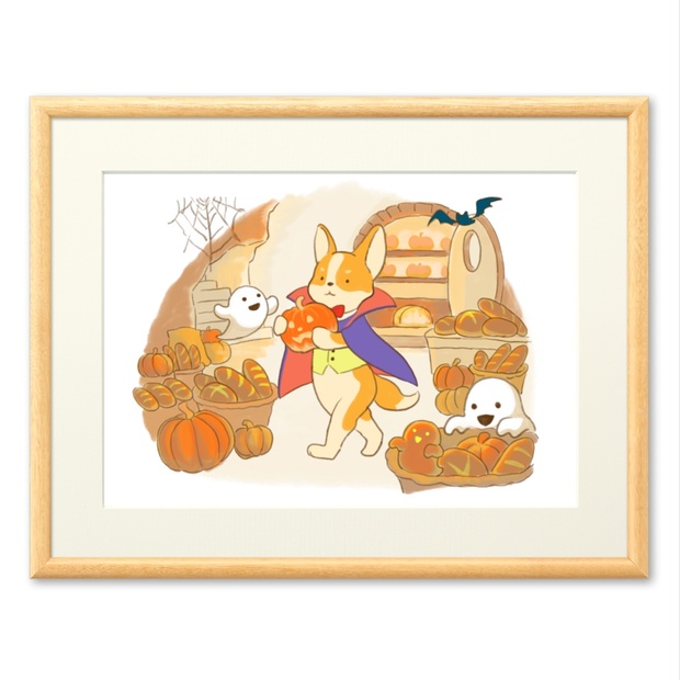 Happy Halloween! Corgi Bakery 複製画 - sammy-games - BOOTH