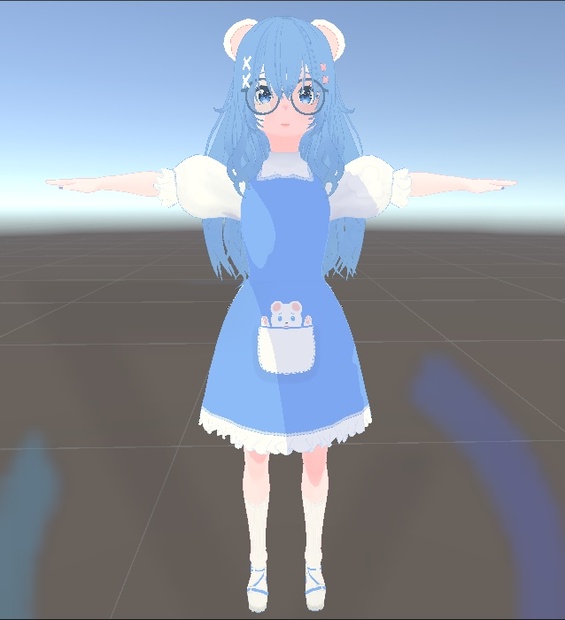 Free | Premade | Project Blue Bear Girl | Vrm-Vtuber-Vrchat - pyurin ...