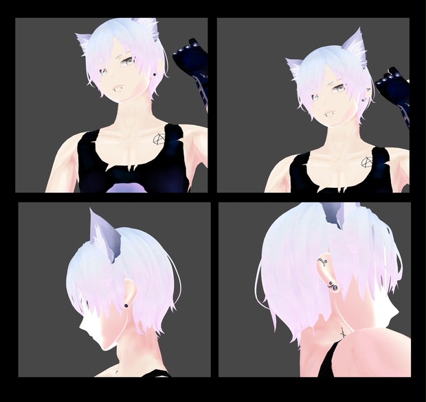 Ear Piercings Vroid x2 Sets (2 FOR 1 SPECIAL!) - Spectre - BOOTH