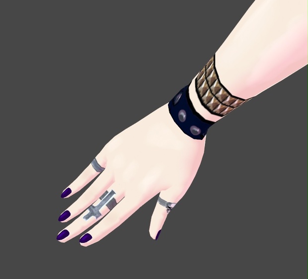 Midnight Purple Nails Texture Vroid - Spectre - BOOTH