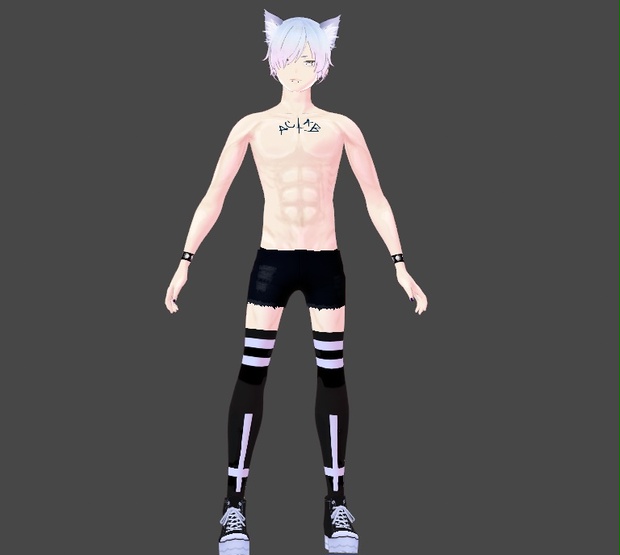Body Chest ACAB Tattoo Vroid - Spectre - BOOTH