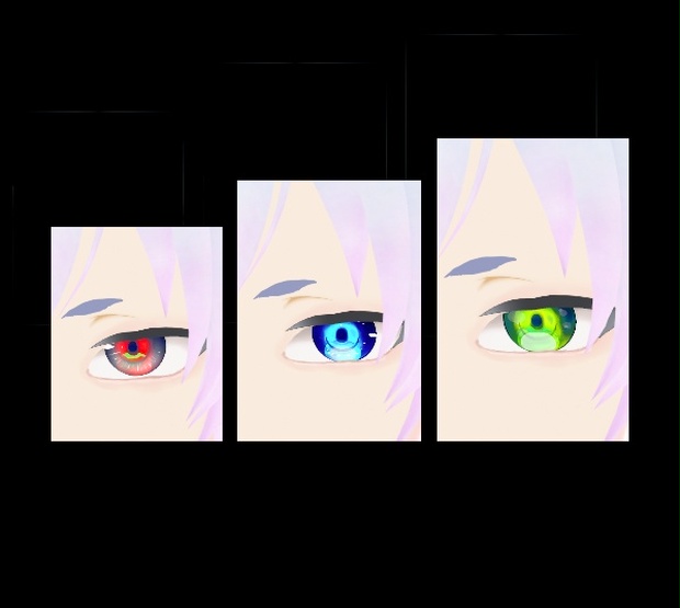Vroid Iris Texture Pack x3 Colours (Vampire, Sea, Slime) - Spectre - BOOTH