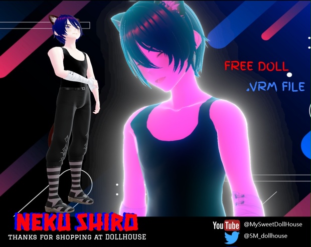 Neku Shiro | Male VRM model - Doll House - BOOTH