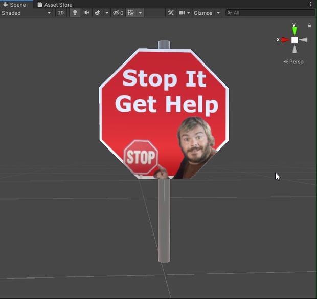 Stop It Get Help Stop Sign - KaleidoVR - BOOTH