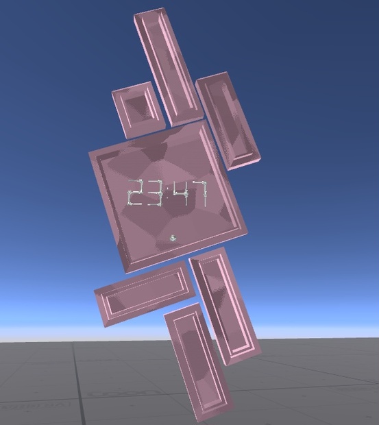 【AudioLink】Ray wall clock 【VRChat / OSC不使用】 - ぺん銀の雑貨屋 - BOOTH