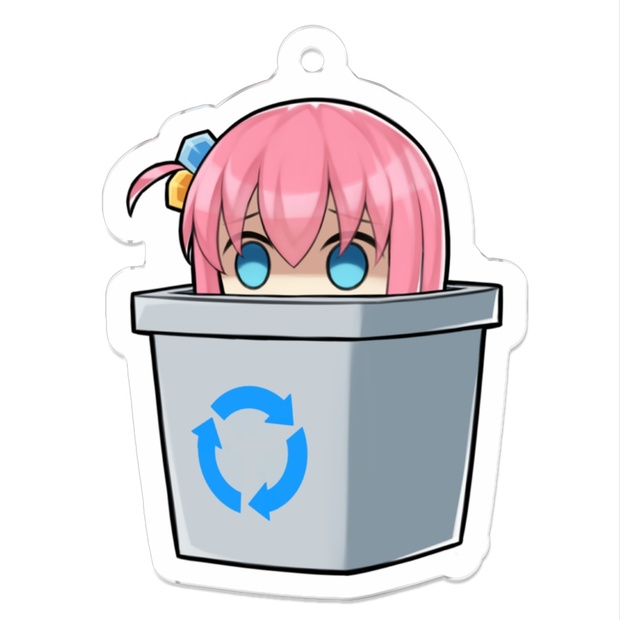 Bocchi-Chan Recycle Bin Keychain ぼっちちゃん - xiaokenshop - BOOTH