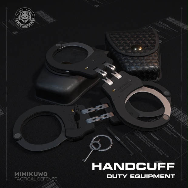 【3Dモデル】Handcuff | Handcuff Case | 手錠 | 手錠ポーチ | US Police style | 警察用 ...